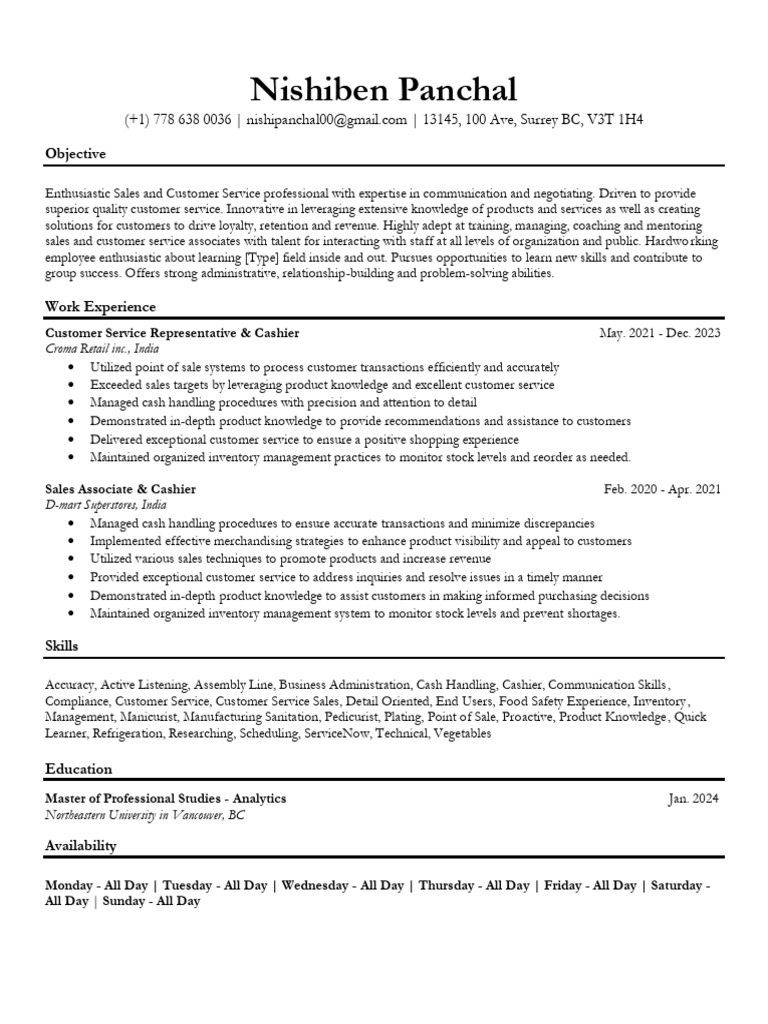 Resume Nishi | PDF