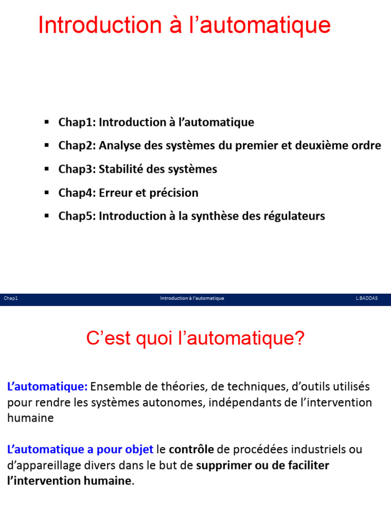 Chap-1 Modélisation Des Systèmes LB VF1 | PDF
