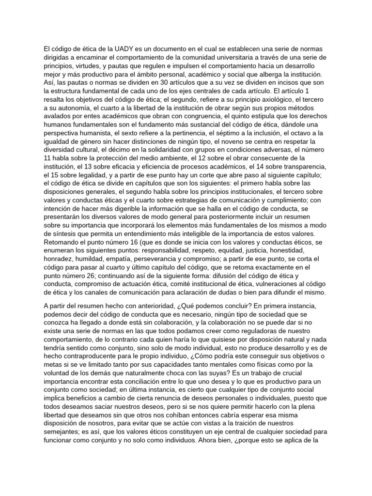 ADA 7. Código de Ética. | PDF | Sociedad | Humano