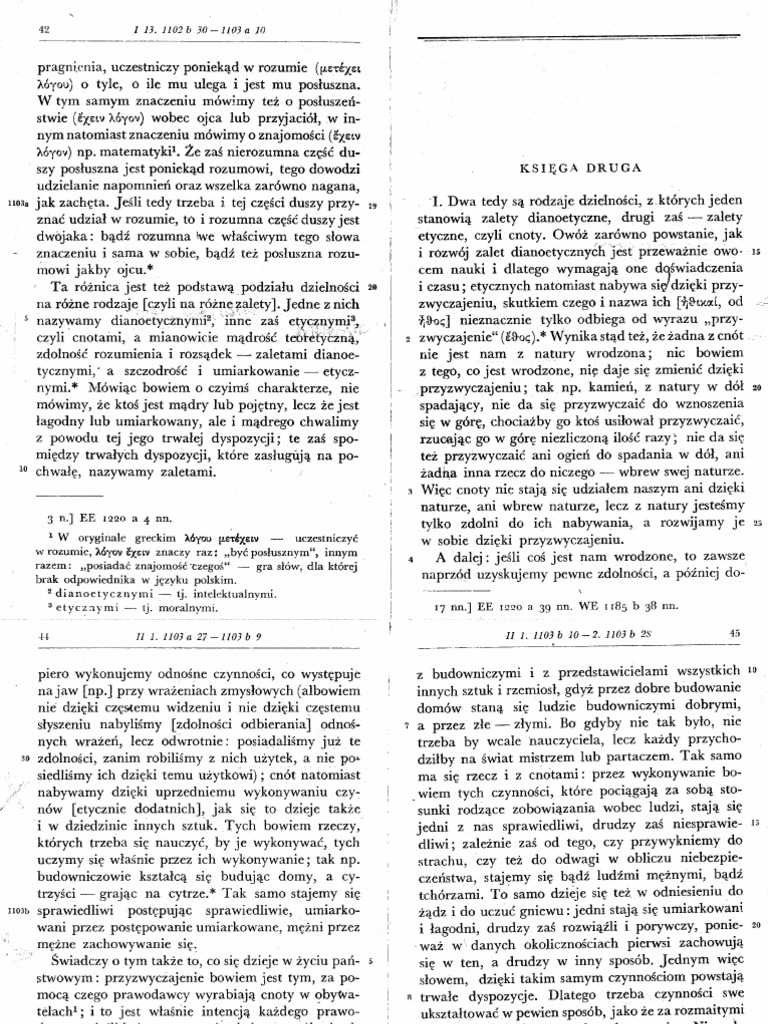 Arystoteles Ks 2 Etyka Nikomachejska | PDF