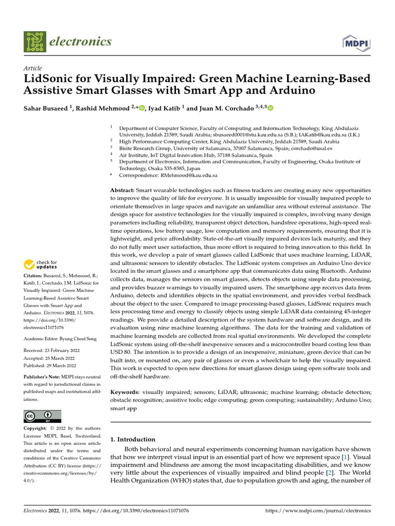 LidSonic for Visually Impaired_ Green Machine Learning-Based Assistive Smart Glasses with Smart ...