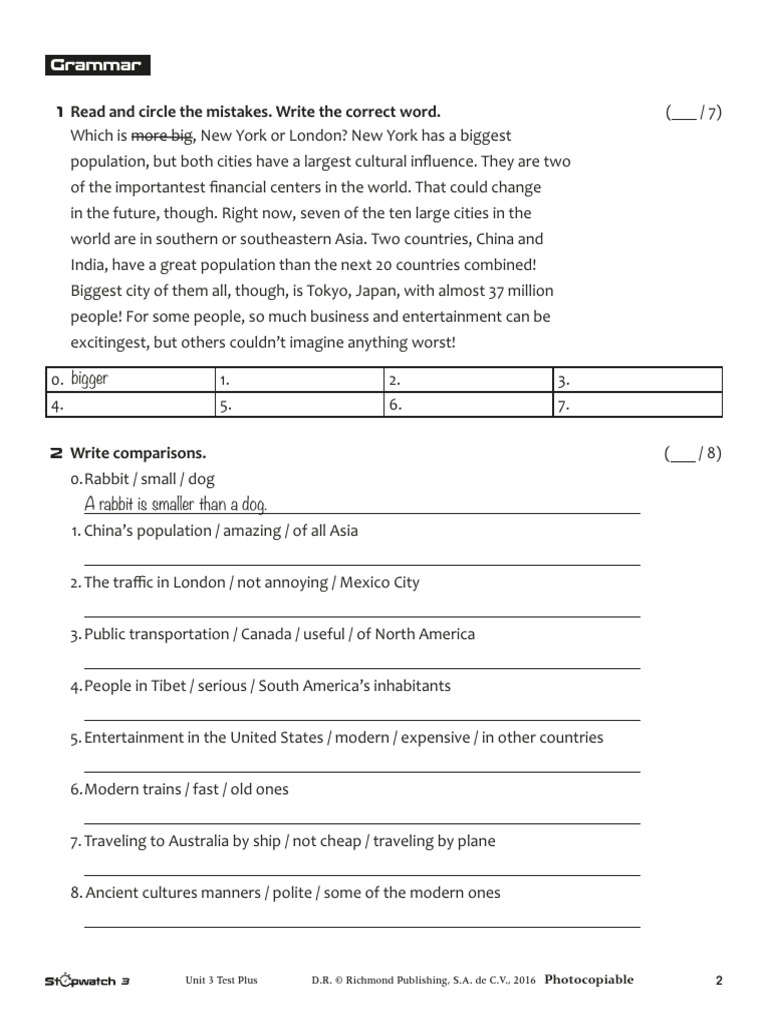 Comparative Superlative 10th | PDF