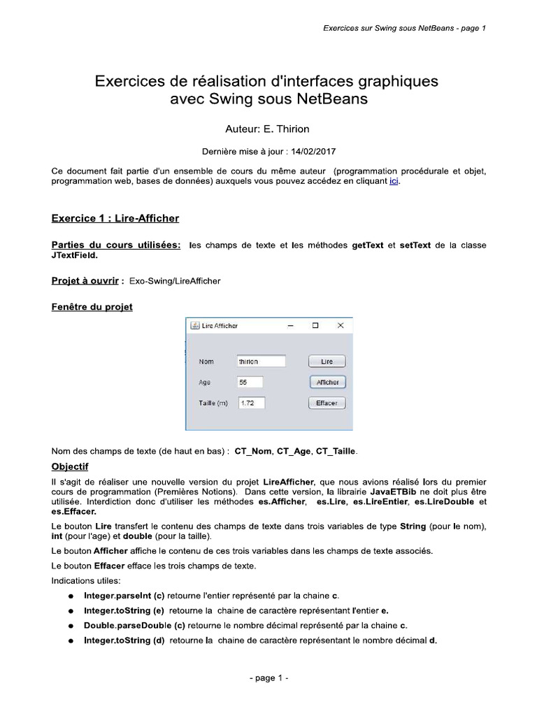 Exercice Interface Graphique | PDF