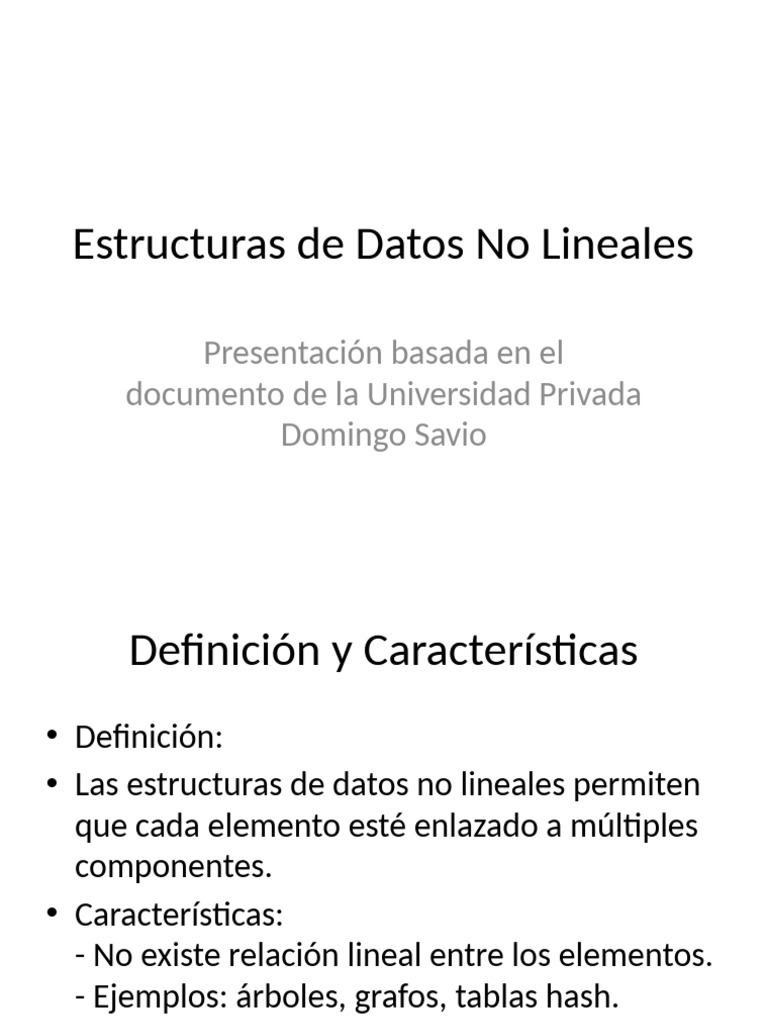 estructura_datos_no_lineales_presentacion | PDF