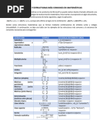 LaTeX Tablas de Símbolos | PDF