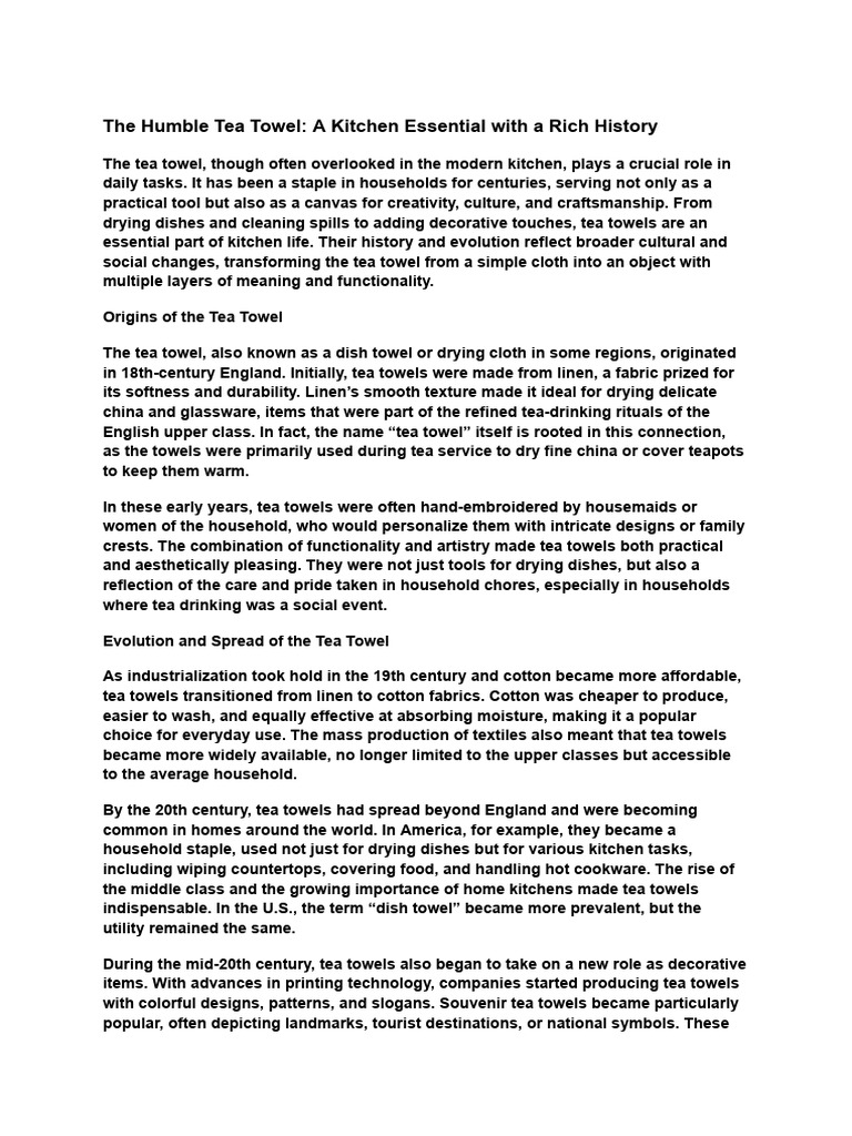 029 Tea Towels | PDF