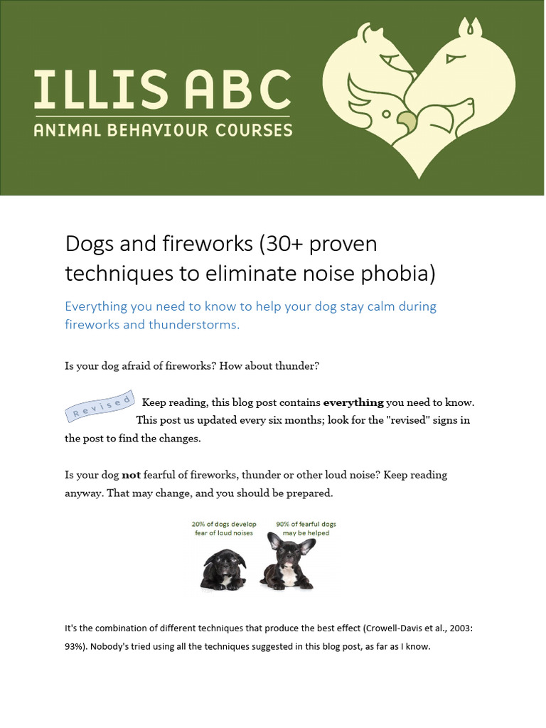 Fireworks and Dogs The Definitive Guide PDF | PDF | Phobia | Fear