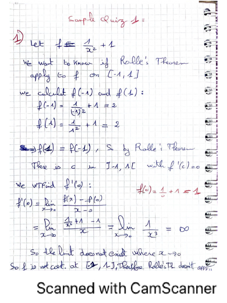 Sample Quiz 1 | PDF