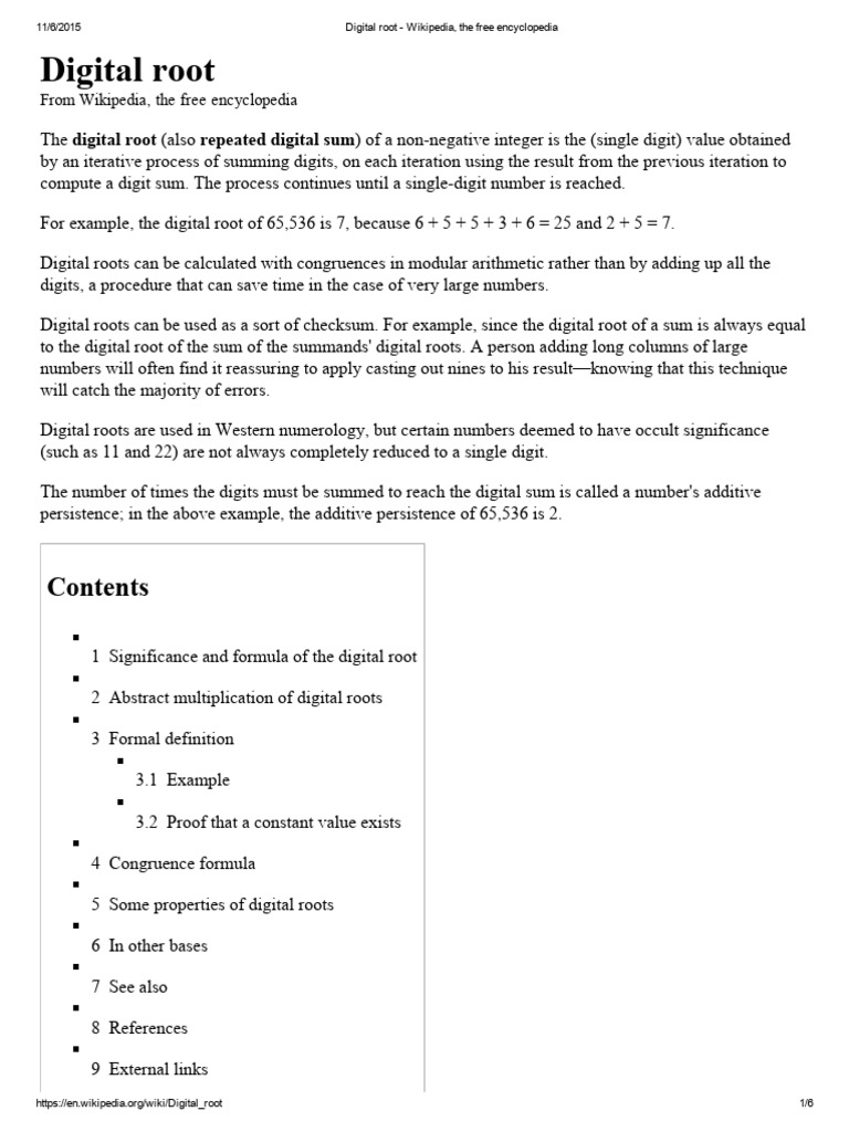 Digital Root PR | PDF