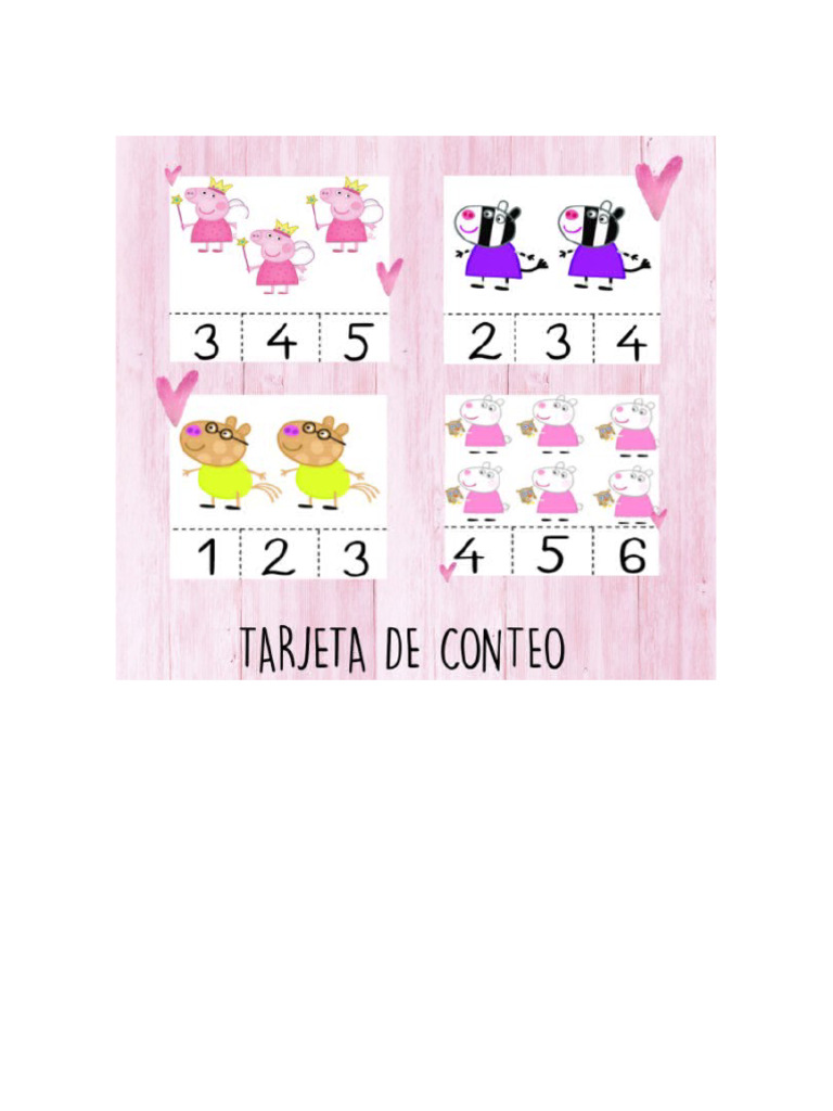 Tarjetas de Conteo | PDF
