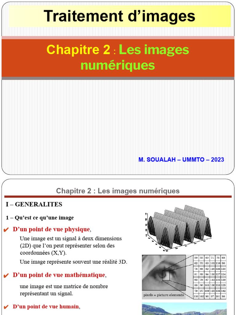 Chap 2-Images Numeriques | PDF | Computer Vision | Computer Graphics