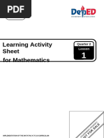 Q2 LE Mathematics 4 Lesson 7 Week 7 | PDF