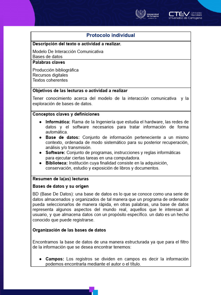PLANTILLA PROTOCOLO INDIVIDUAL C Y PT.docx | PDF