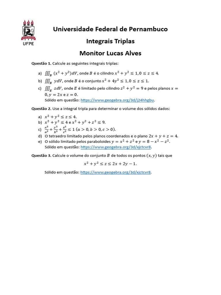 Lista 7 | PDF