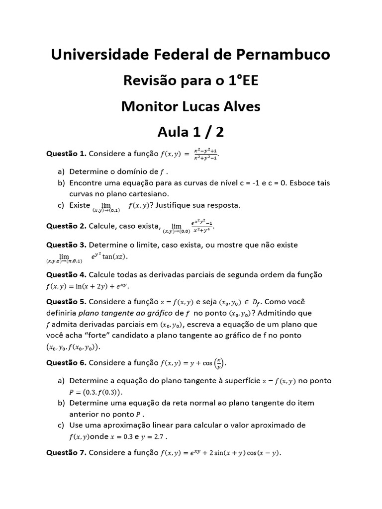Lista 1 | PDF