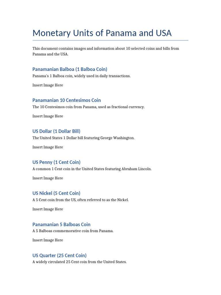 Monetary Units Assignment | PDF
