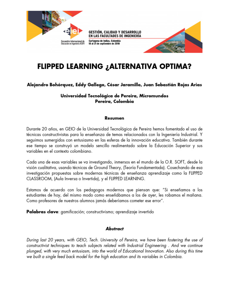 Flipped Learning Alternativa Optima | PDF