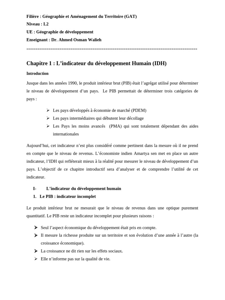 Chapitre1_gÃ©ographie_de_dÃ©veloppement-1 | PDF
