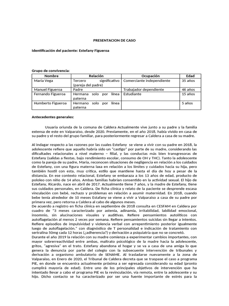 Caso Clinica Anã¡lisis | PDF