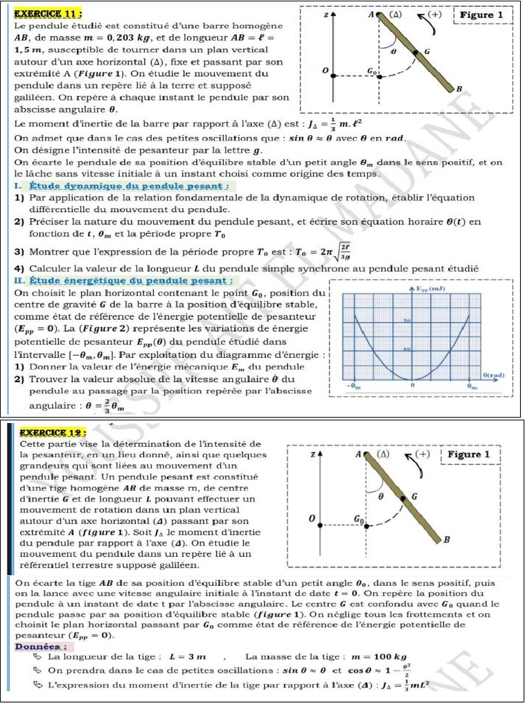 Pendule Pesant Et Simple Pdf