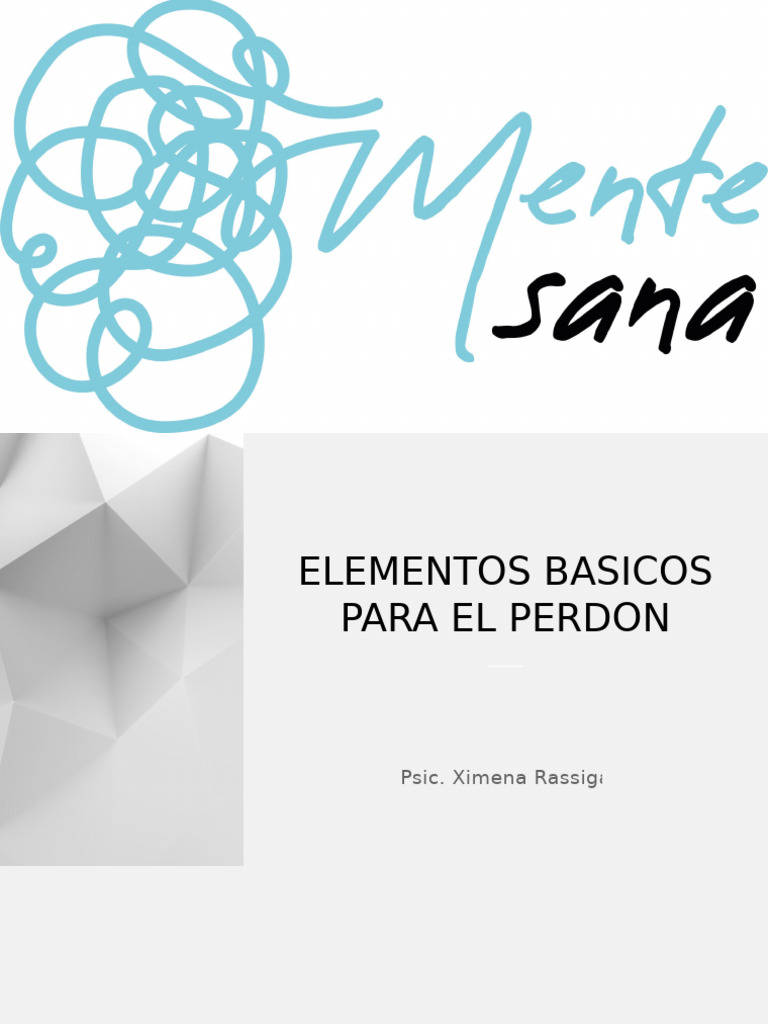 Conferencia 1 Elementos basicos para el perdón | PDF