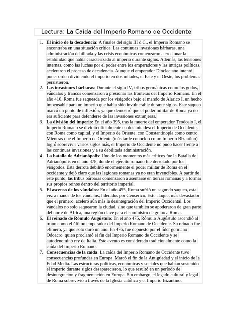 Caida Imperio 1 | PDF