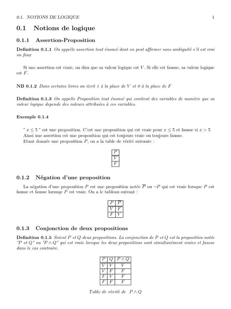 Notion de Logique | PDF