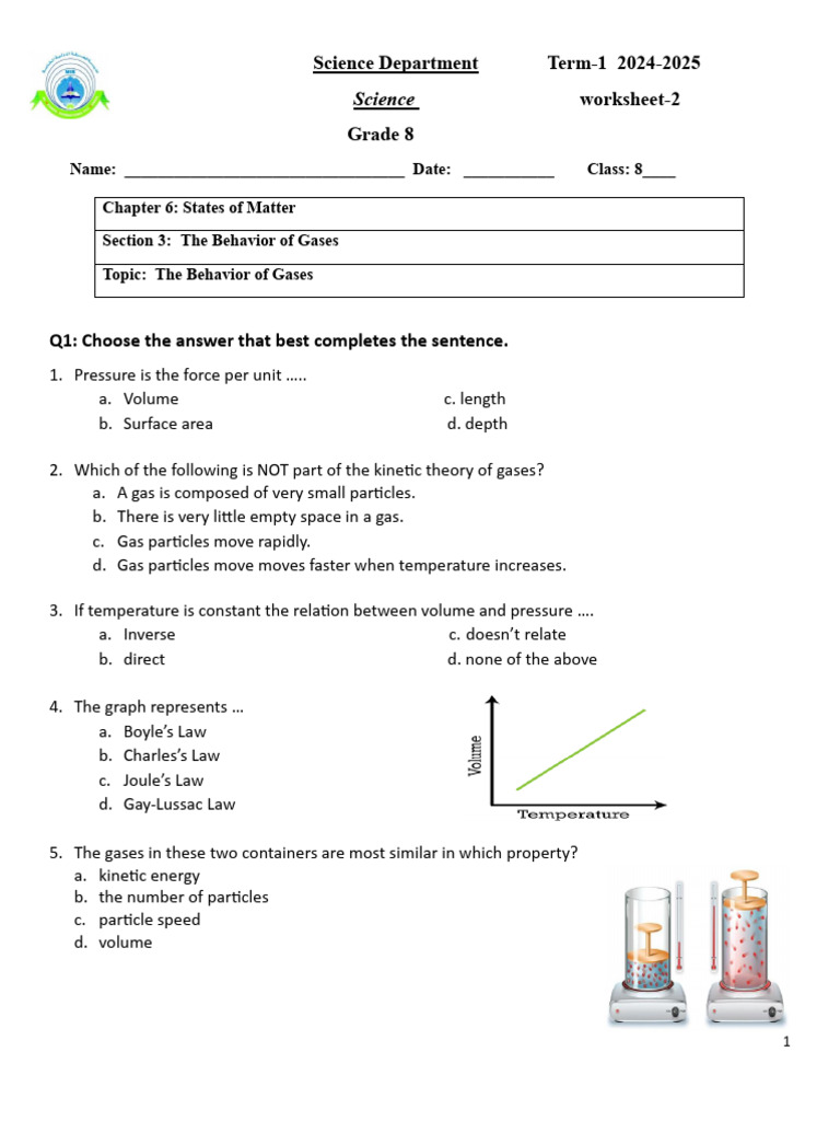 6.3 Worksheet-1 | PDF