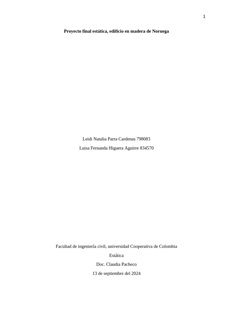Proyecto Final Estatica-2 | PDF