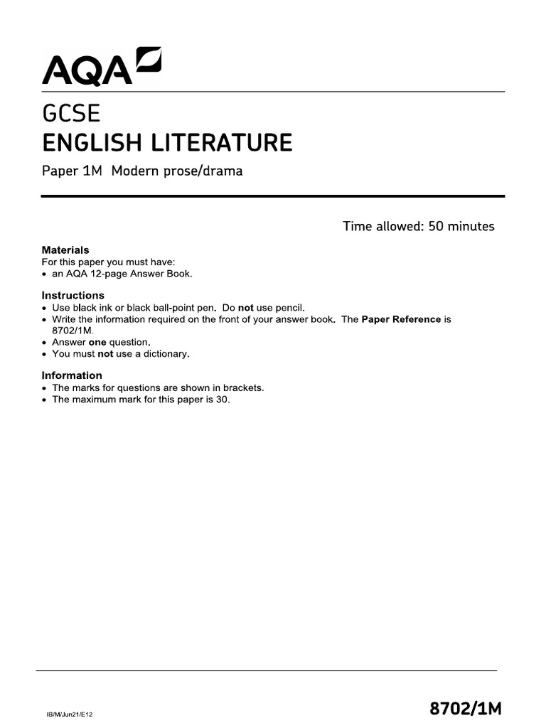 English Aqa | PDF