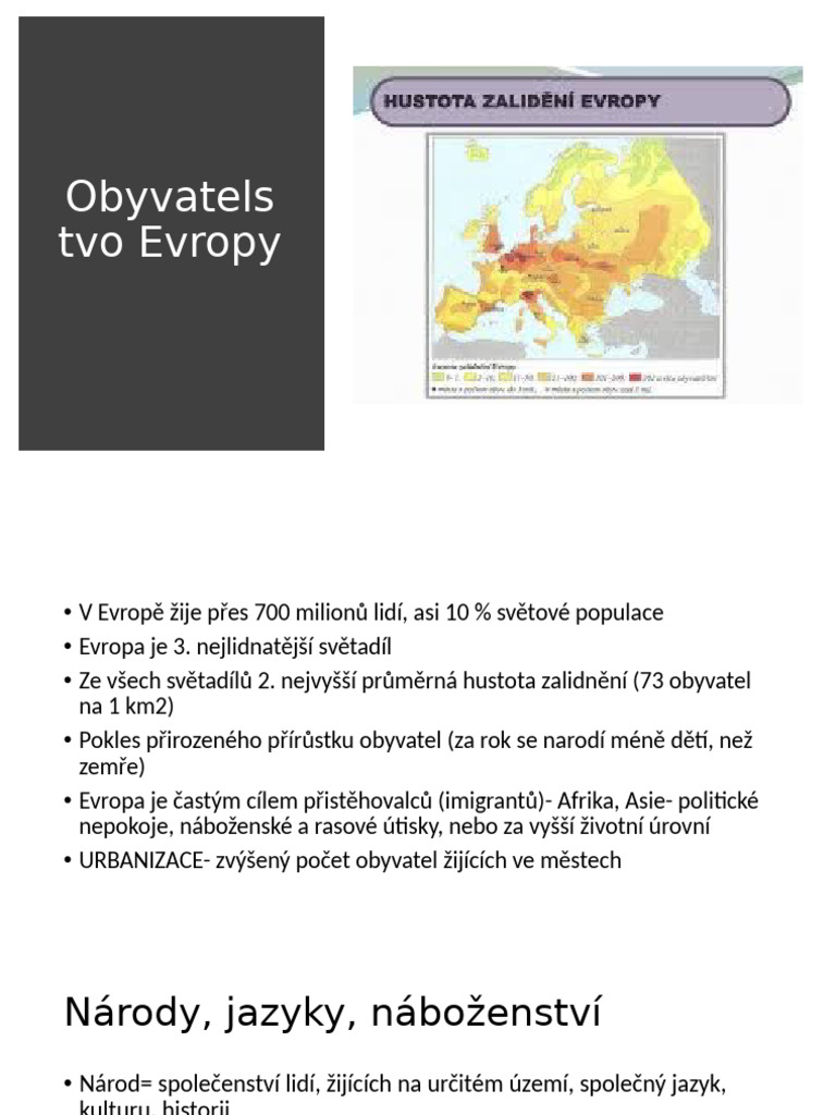 Zeměpis 8.obyvatelstvo Evr. | PDF