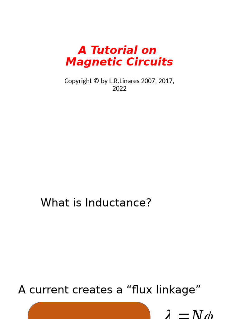 Tutorial On Magnetic Circuits | PDF