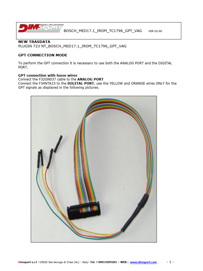 NT Bosch Med17.1 Irom TC1796 GPT Vag 1033 | PDF
