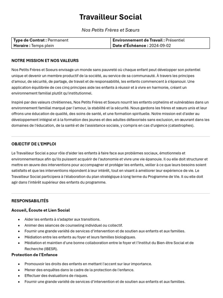 Travailleur Social | PDF