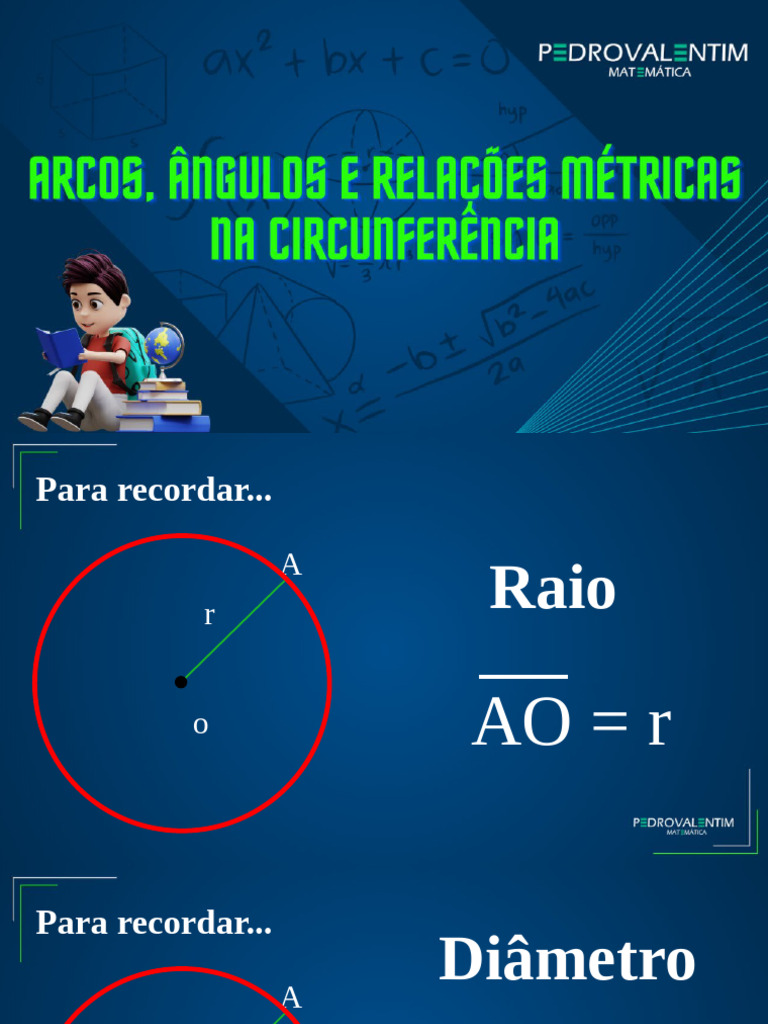 1° Ano - Arcos e Angulos Circunferencia | PDF