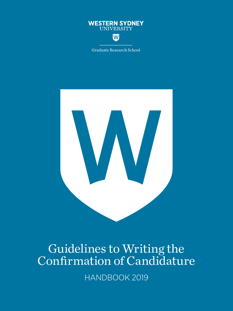 Guidelines To Writing The Confirmation of Candidature Document | PDF ...