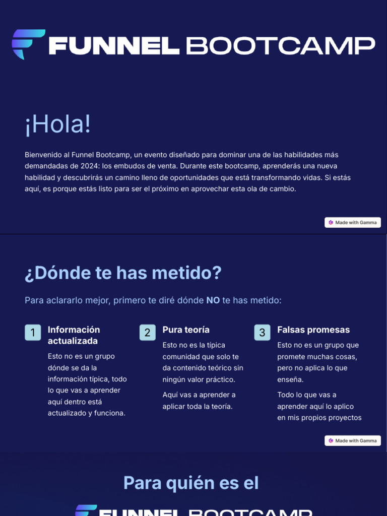 Ebook Bienvenida Funnel Bootcamp | PDF | Marketing