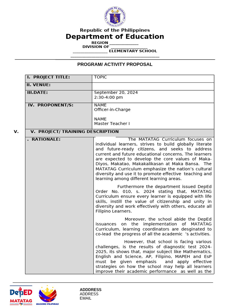 SAMPLE SLAC PROPOSAL | PDF