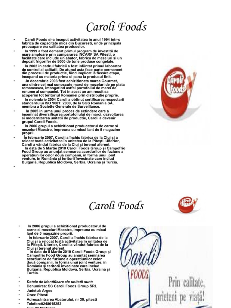 Caroli Foods | PDF