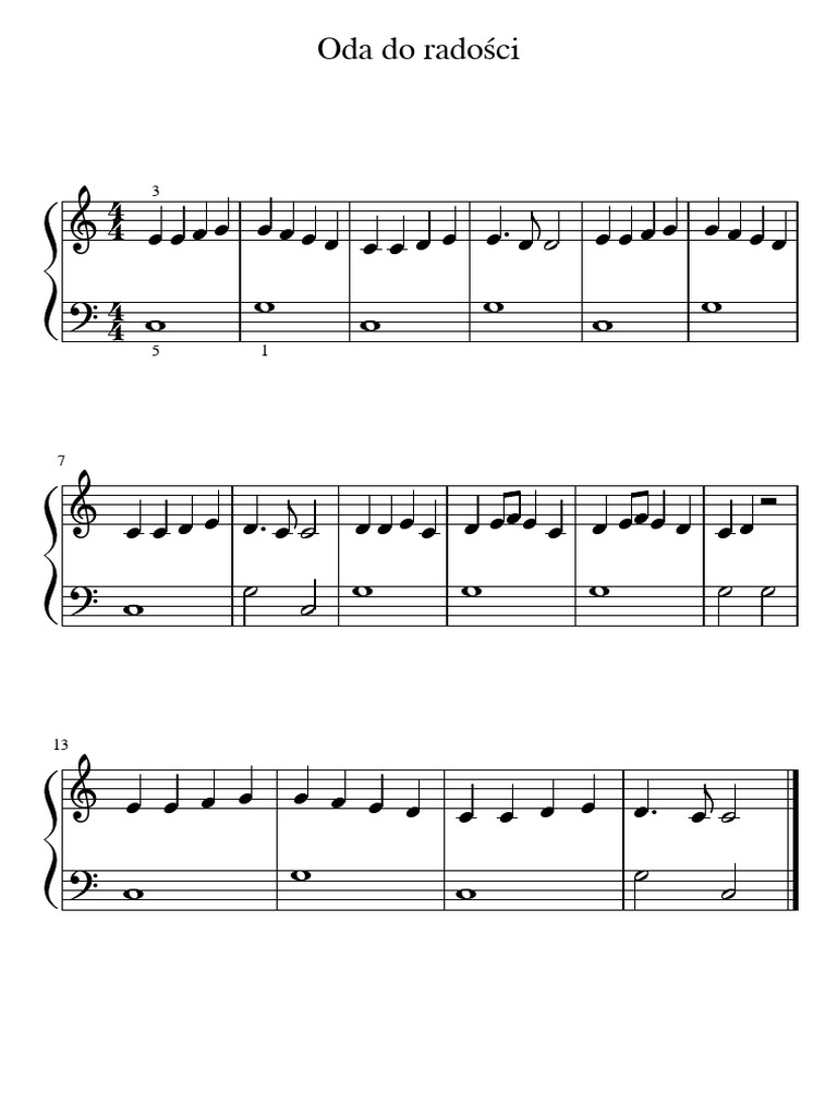 Oda_do_radości piano | PDF