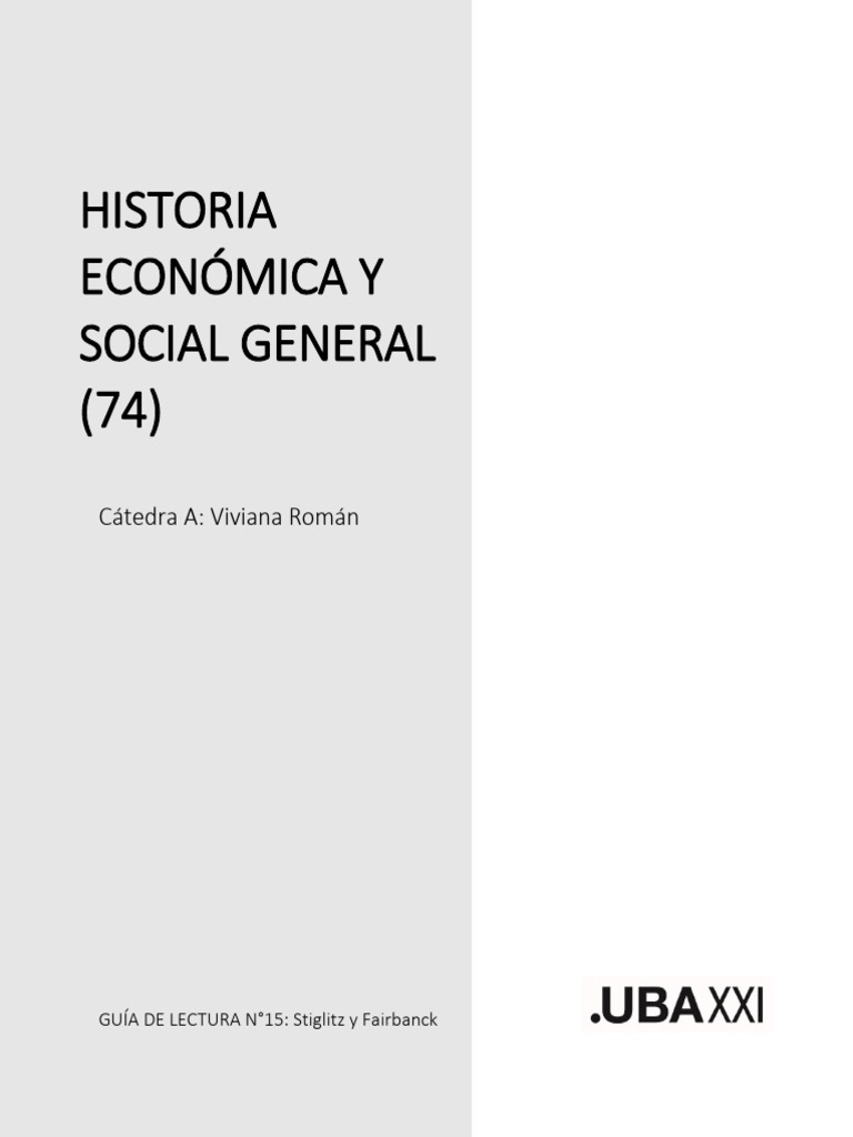 Guia Lectura N15-S10-Stiglitz y Fairbanck | PDF