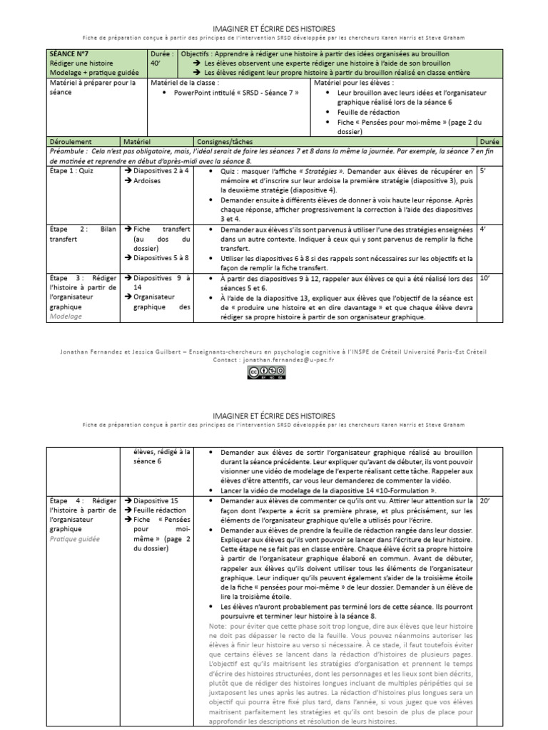 1-Fiche de Préparation - Séance 7 | PDF
