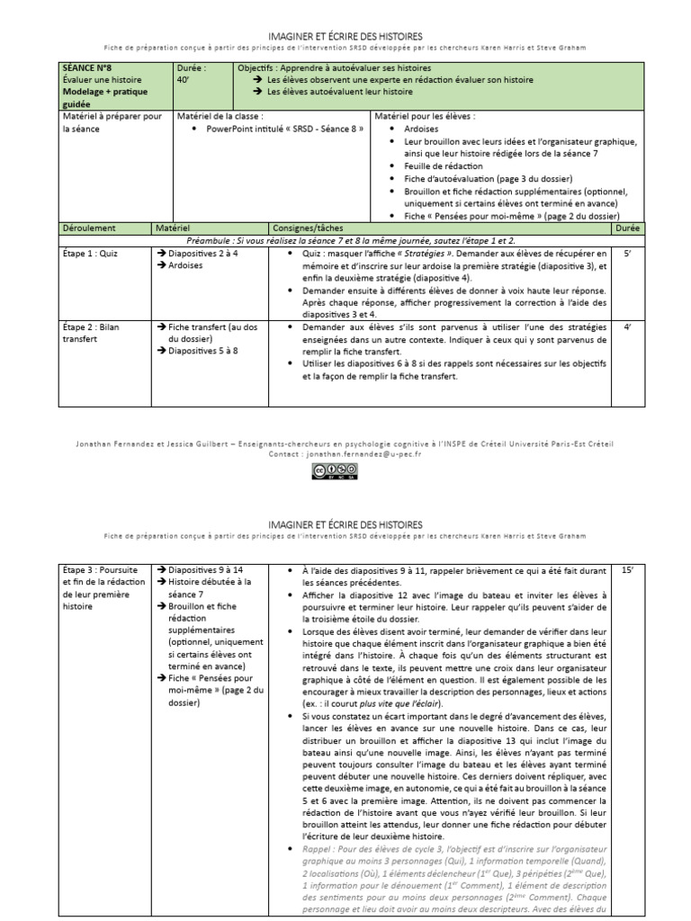 1-Fiche de Préparation - Séance 8 | PDF