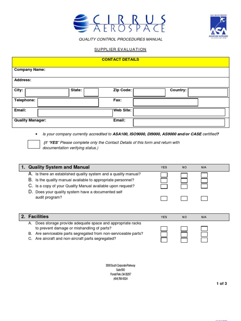 Supplier Evaluation Form | PDF | Packaging And Labeling | Iso 9000