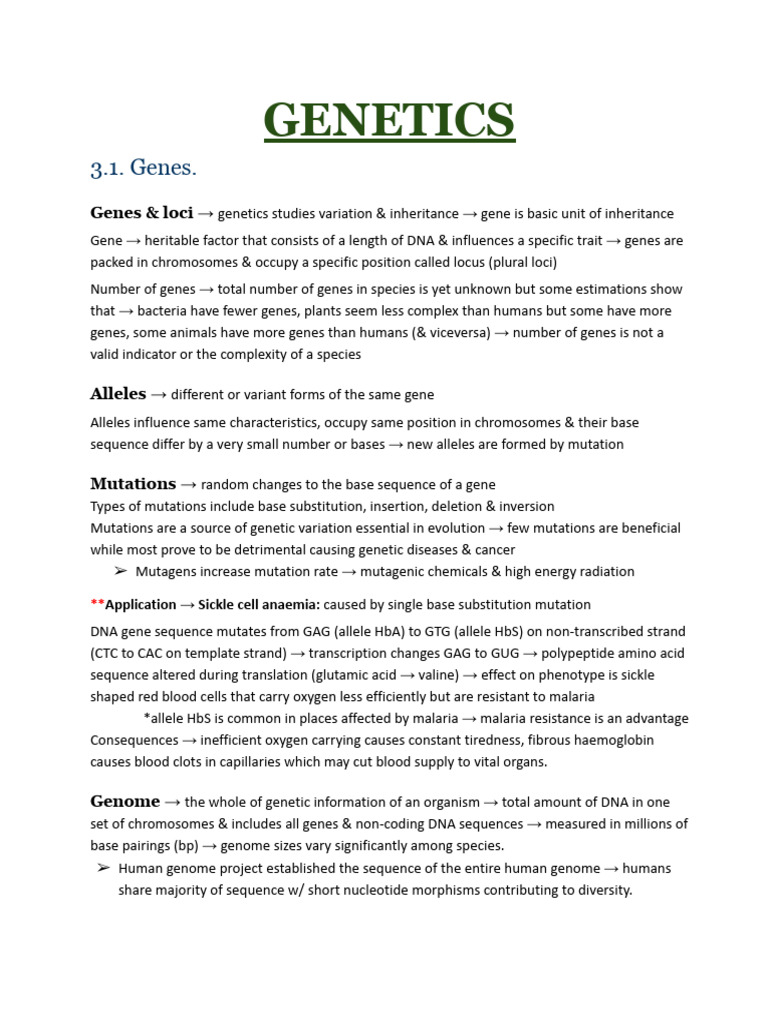 3. Genetics | PDF