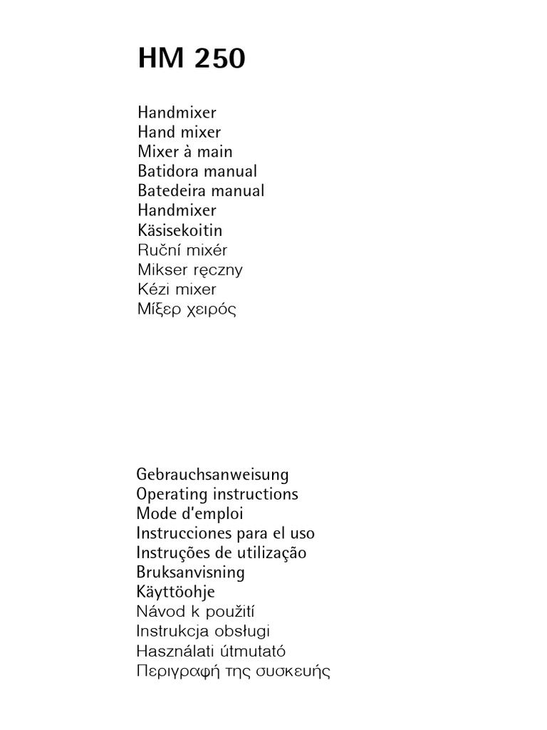 AEG HM250 Handmixer | PDF