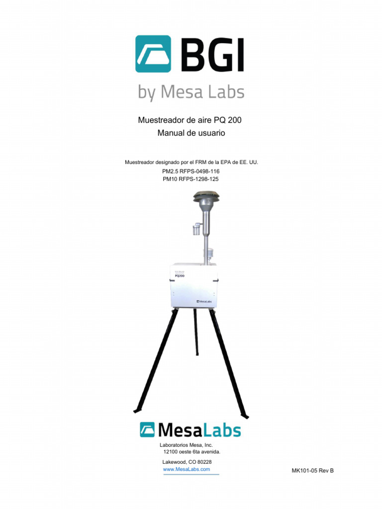 MK101 05 B PQ200 Manual (Español) | PDF