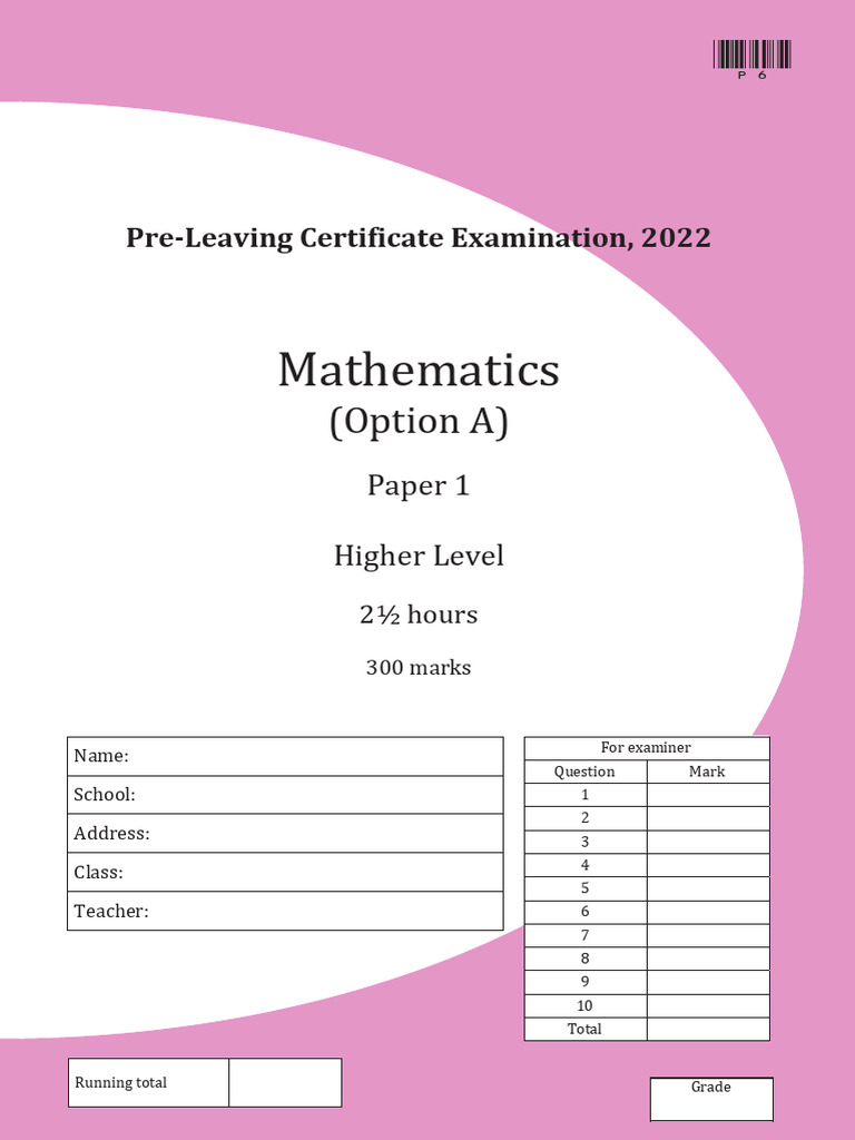 2022 LC Maths A HL | PDF
