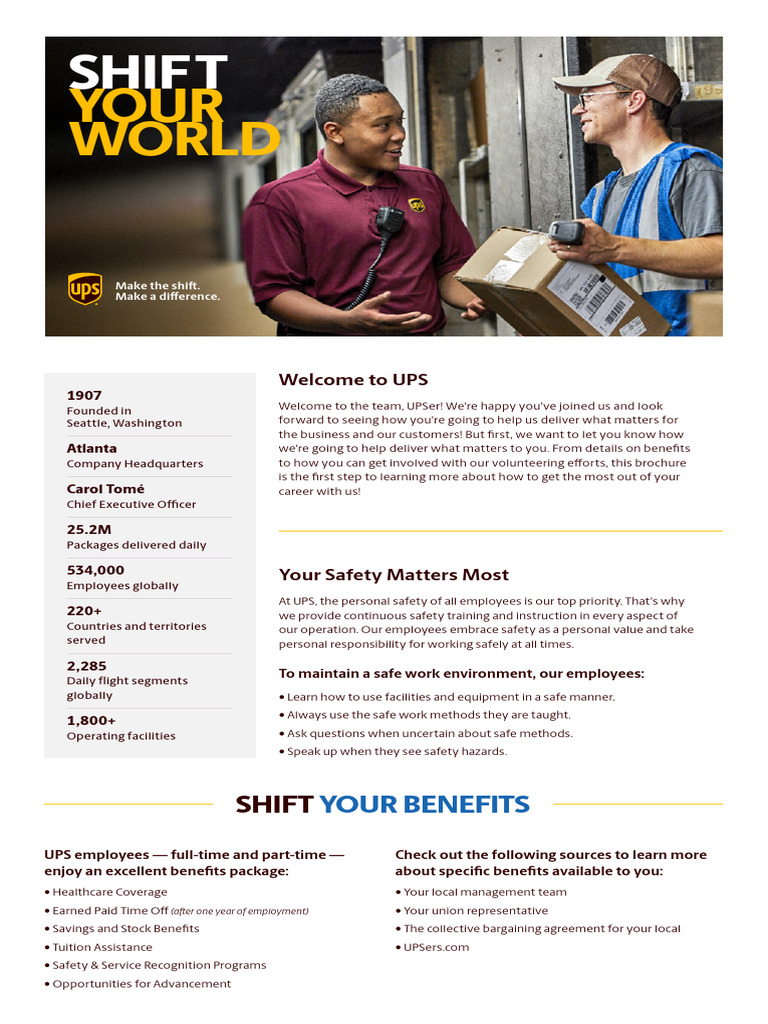 Driver Helper New Hire Welcome Packet | PDF | United Parcel Service ...