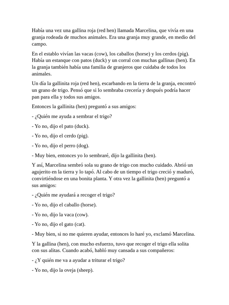 Cuento de Los Animales de La Granja | PDF